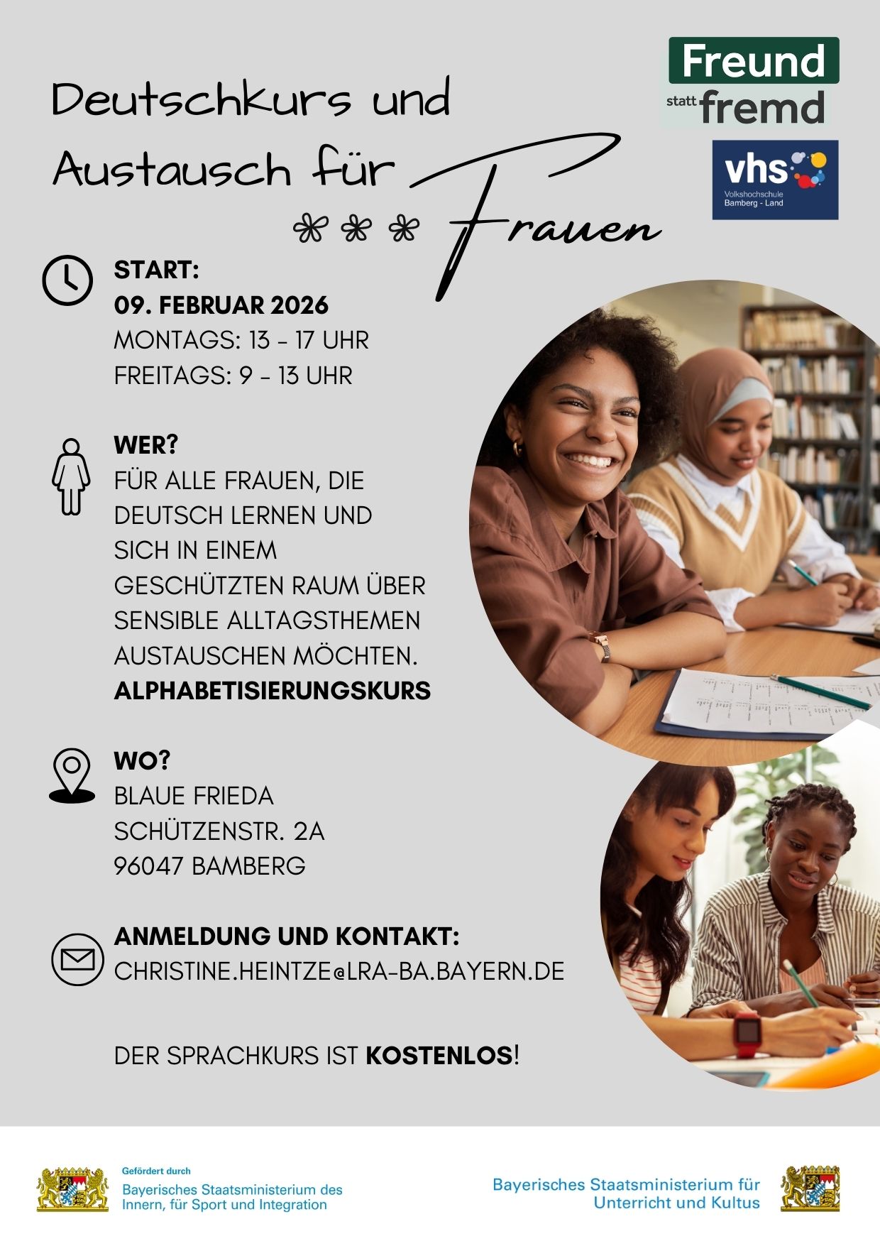 Deutschkurs und Austausch für Frauen – Freund statt fremd